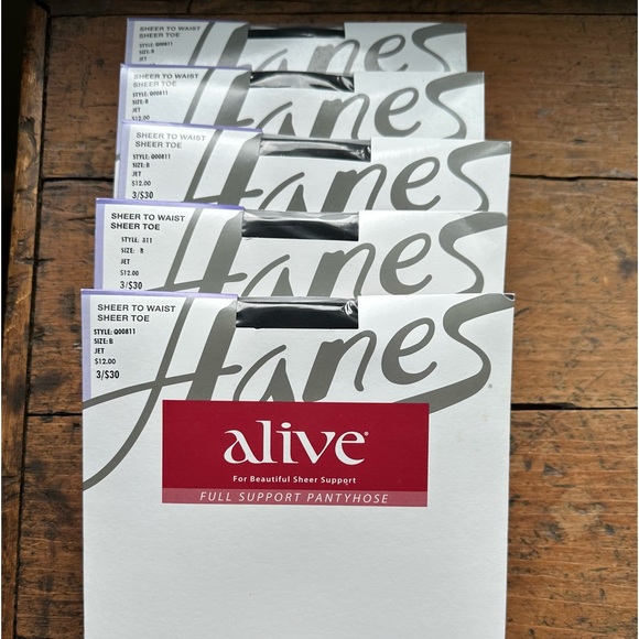 Hanes | Accessories | Hanes Alive Size B Jet Black 5 Pairs | Poshmark